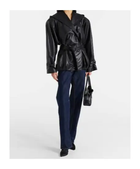 Magda Butrym Long-sleeved Leather Jacket