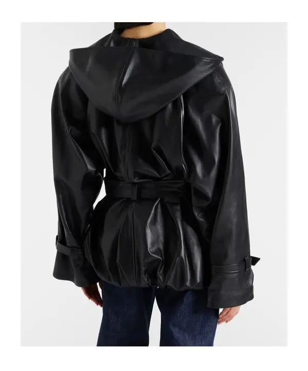 Magda Butrym Long-sleeved Leather Jacket