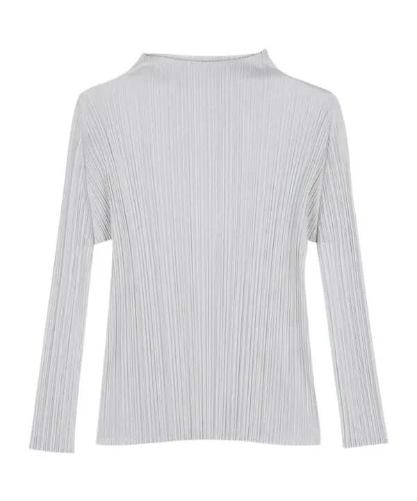 PLEATS PLEASE BY ISSEY MIYAKE Stand-up Collar T-shirt