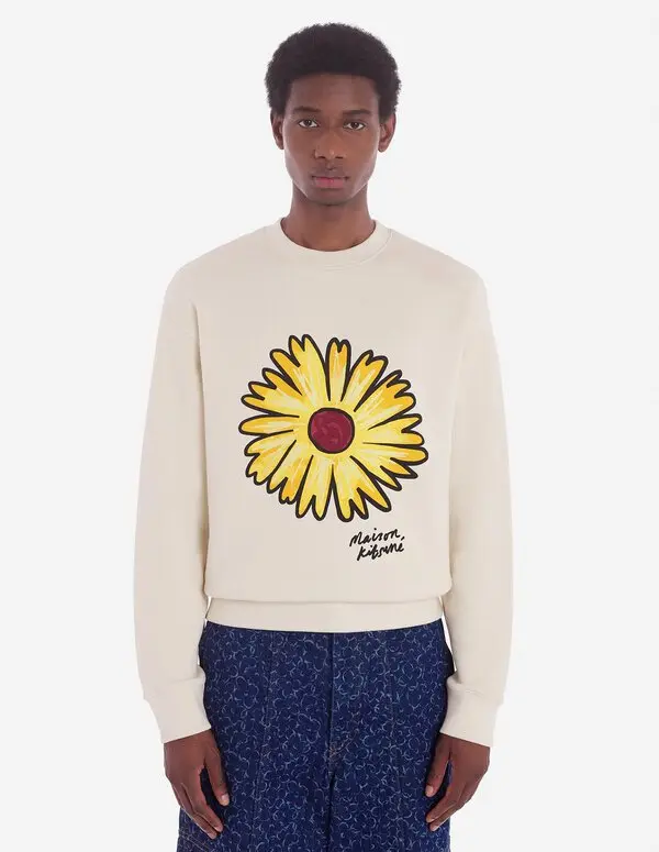 Maison Kitsuné Sunflower Print Crewneck Sweatshirt