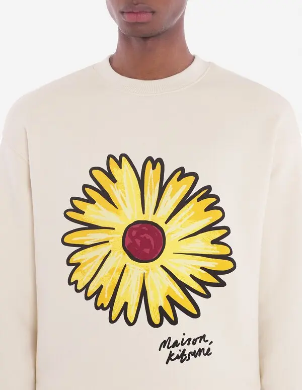 Maison Kitsuné Sunflower Print Crewneck Sweatshirt