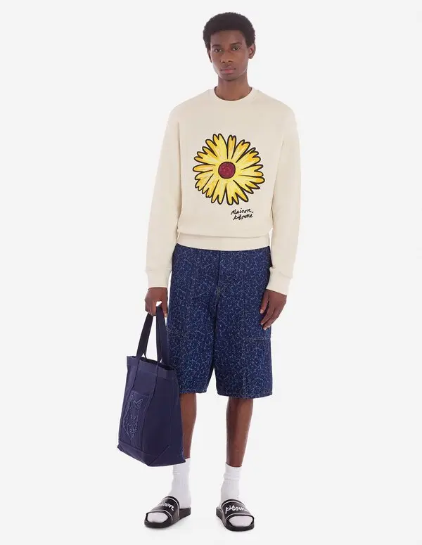 Maison Kitsuné Sunflower Print Crewneck Sweatshirt
