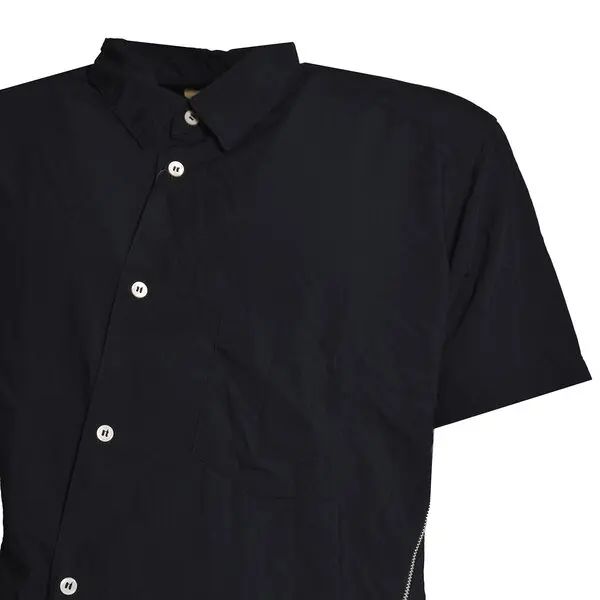 Comme Des Garçons Zip Detailed Asymmetric Shirt