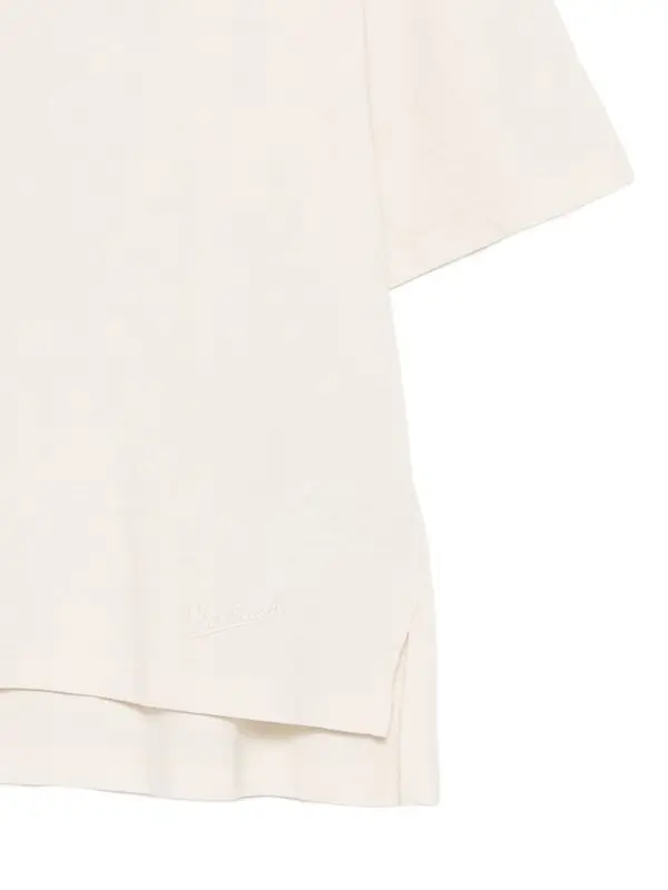Woolrich Logo Embroidered Side-slit T-shirt