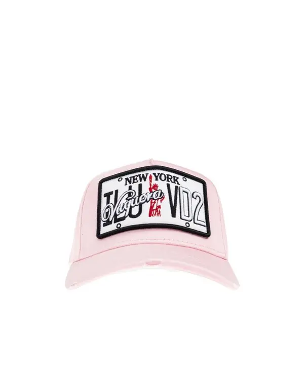 Dsquared2 Vaquera Logo Patch Baseball Cap - Pink
