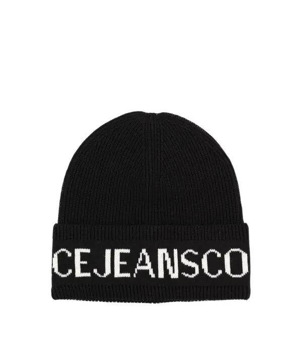 Versace Logo Beanie Hat - Black