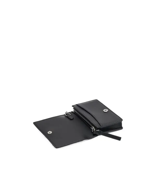 GANNI Card Holder In Blue With Flap And Dog