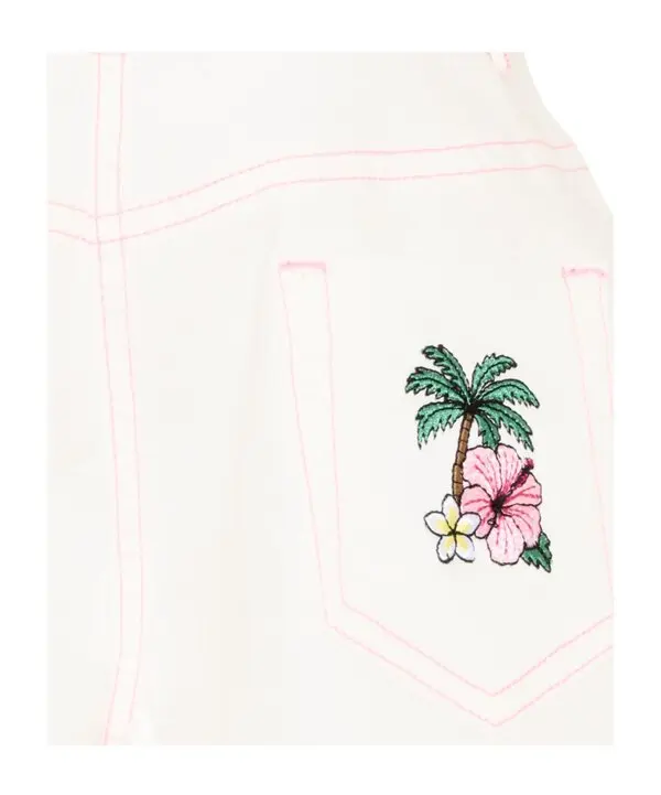 Monnalisa Embroidered Raw-cut Shorts