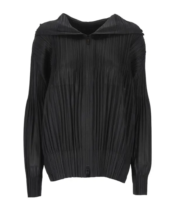 PLEATS PLEASE BY ISSEY MIYAKE Pleats Please Issey Miyake Fluffy Basics Hooded Blouse