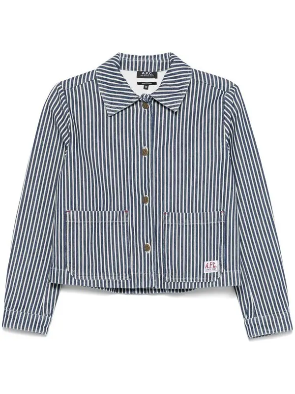 A.p.c. Frida Striped Single-breasted Jacket