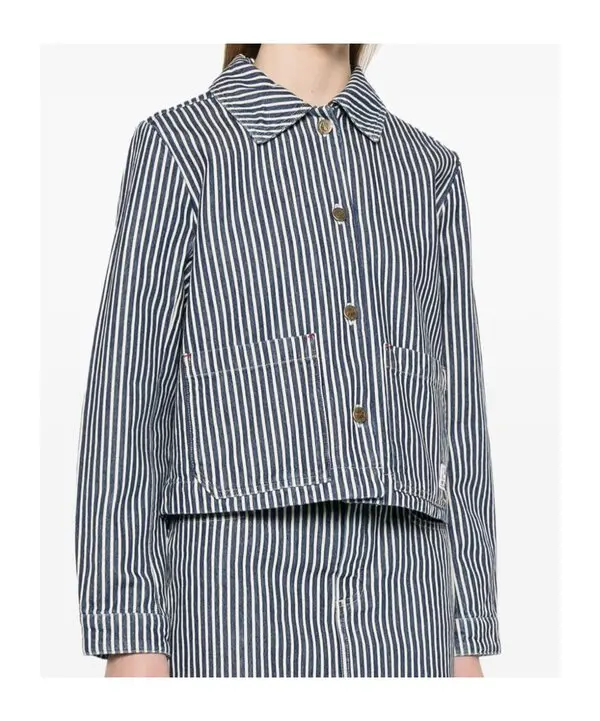 A.p.c. Frida Striped Single-breasted Jacket