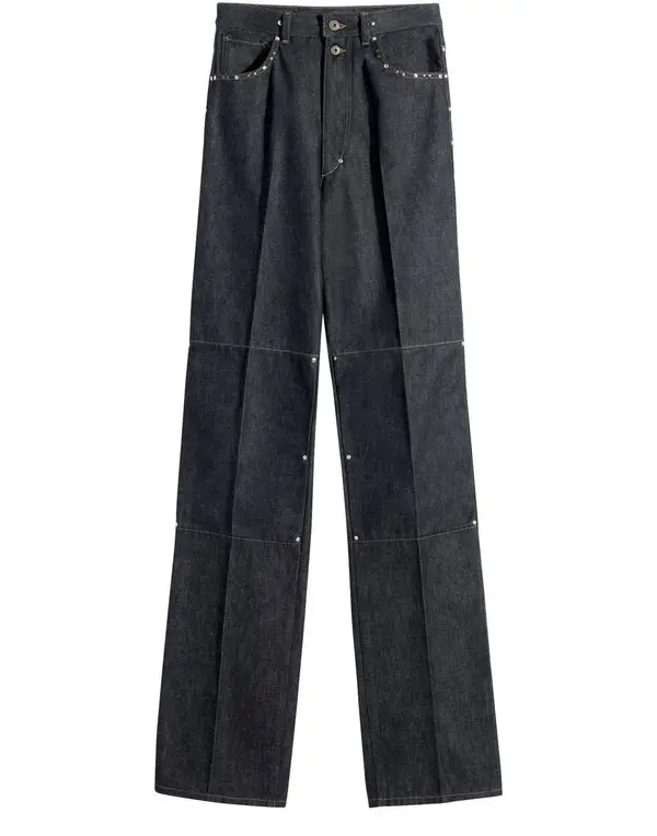 LEMAIRE Straight High-waisted Pants With Studs