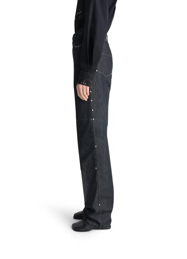LEMAIRE Straight High-waisted Pants With Studs