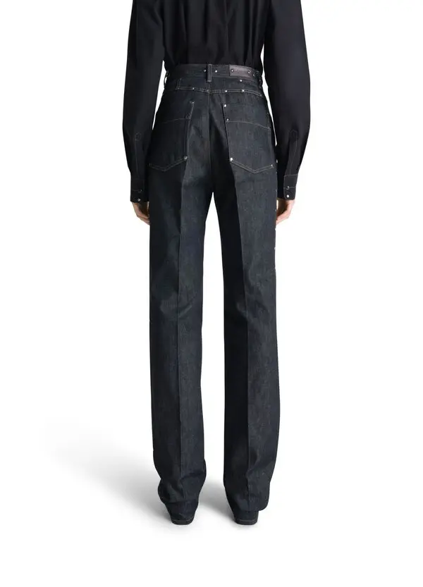 LEMAIRE Straight High-waisted Pants With Studs