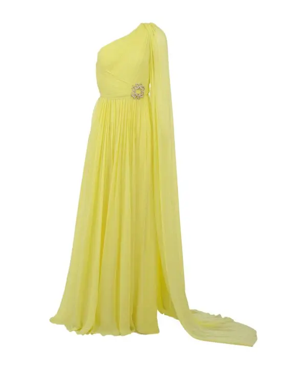 Elie Saab Long One-shoulder Dress Dress - Yellow