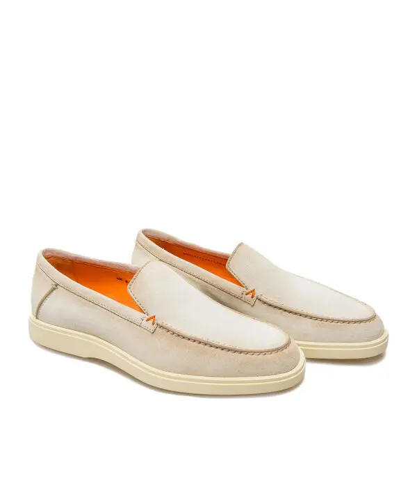 Santoni Almond-toe Slip-on Loafers
