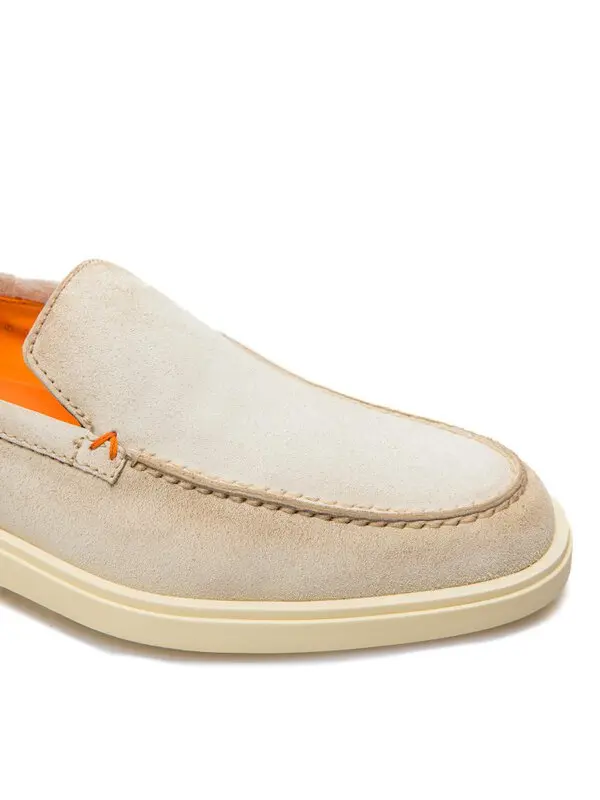 Santoni Almond-toe Slip-on Loafers