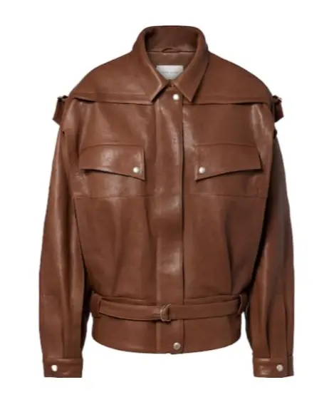 Magda Butrym Long-sleeved Leather Jacket