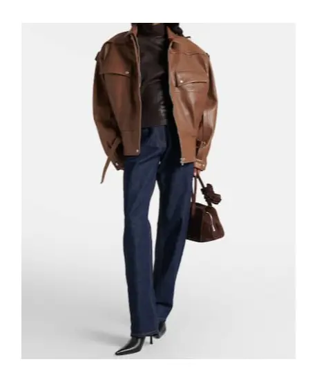 Magda Butrym Long-sleeved Leather Jacket