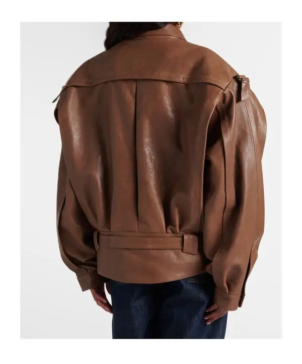 Magda Butrym Long-sleeved Leather Jacket