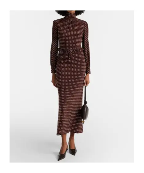 Alessandra Rich Polka-dot Midi Dress