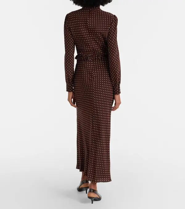 Alessandra Rich Polka-dot Midi Dress