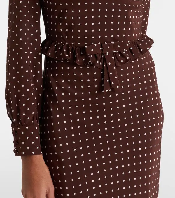 Alessandra Rich Polka-dot Midi Dress