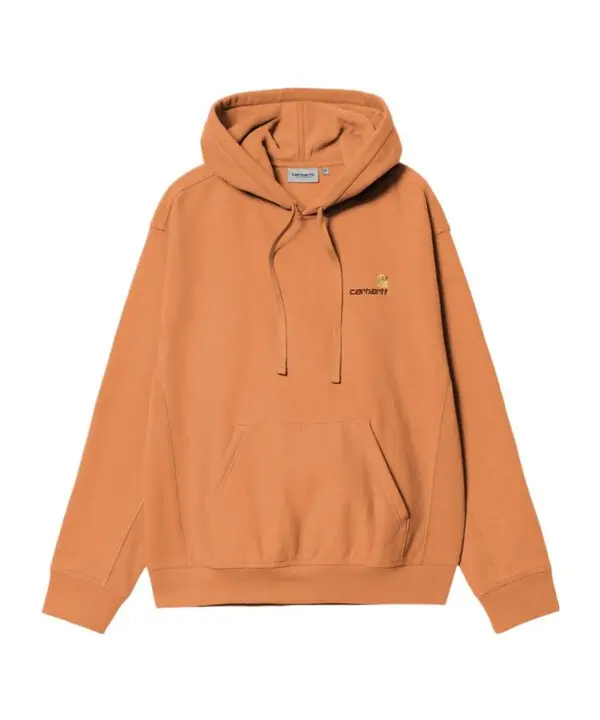 Carhartt Work In Progress Logo Embroidered Hoodie - Brown
