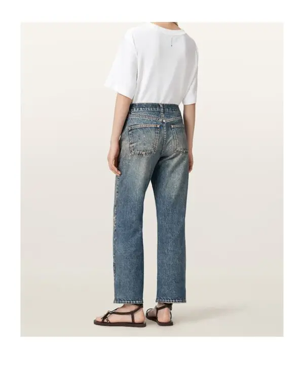 ALLSAINTS Distressed Straight Leg Jeans