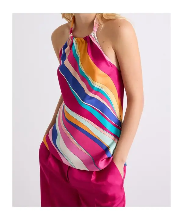 Marella Silk Halterneck Top