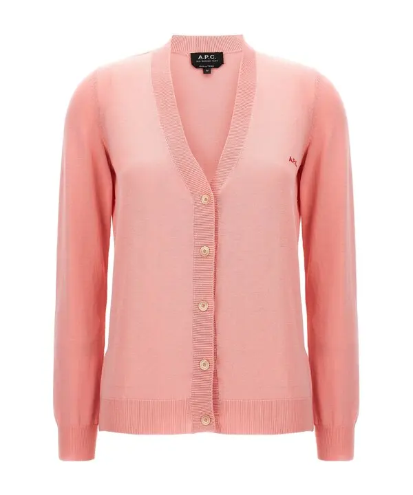 A.p.c. Logo Detailed V-neck Cardigan