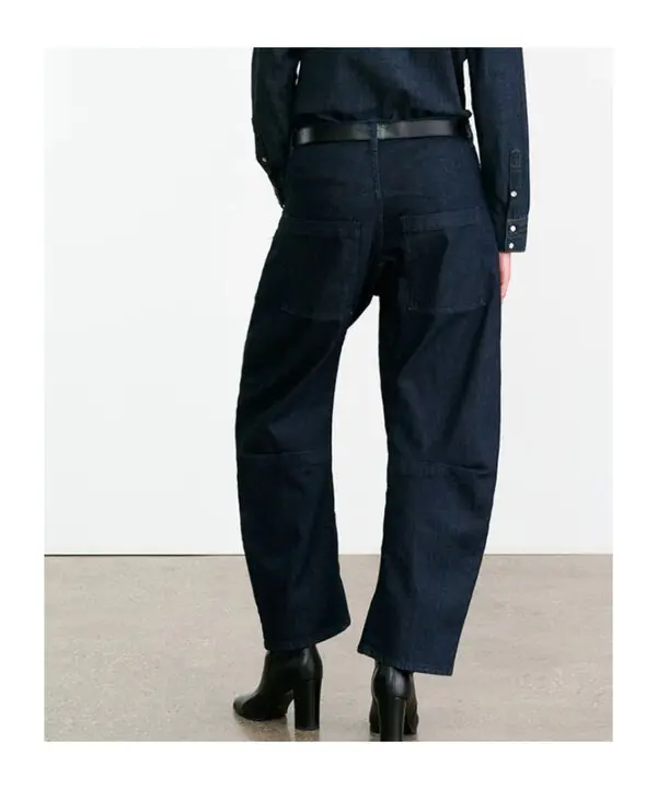 NILI LOTAN Denim Trousers With Belt Loops
