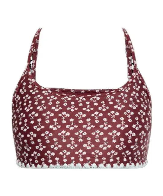 The Upside Firefly Floral Sports Bra - Red