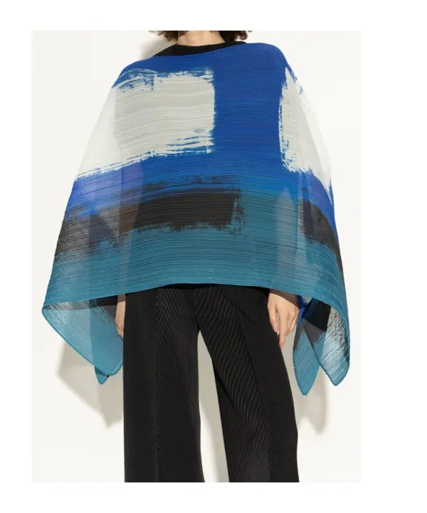 PLEATS PLEASE BY ISSEY MIYAKE Pleated Abstract-print Top