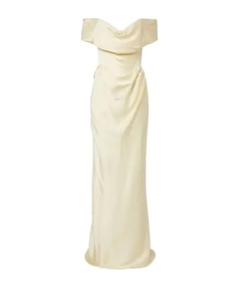 VIVIENNE WESTWOOD Nova Cocotte Draped Satin Bustier Gown - Nude