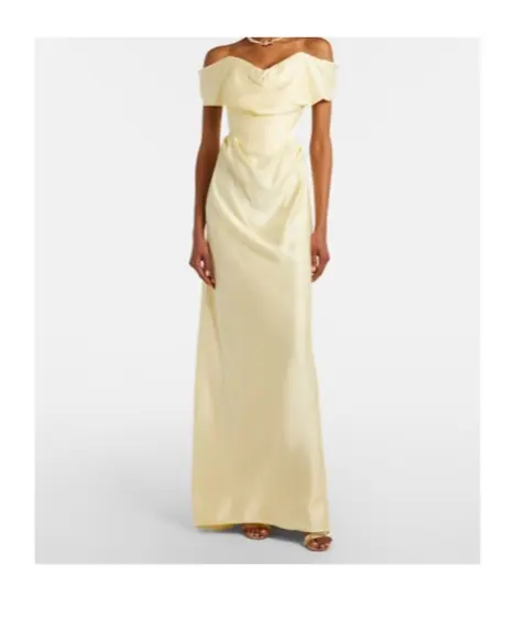VIVIENNE WESTWOOD Nova Cocotte Draped Bustier Gown - Nude