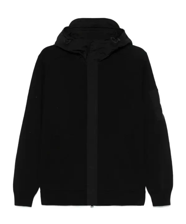 C.P. COMPANY Press Stud Detail Hoodie - Black