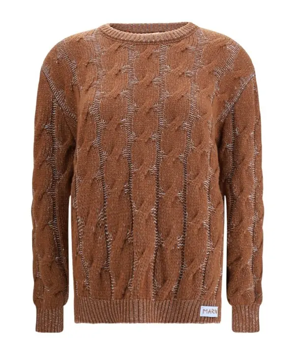 Marni Logo Patch Crewneck Jumper