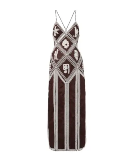 ALEMAIS X Laurence Leenaert Leandra Ramie Maxi Dress - Gray