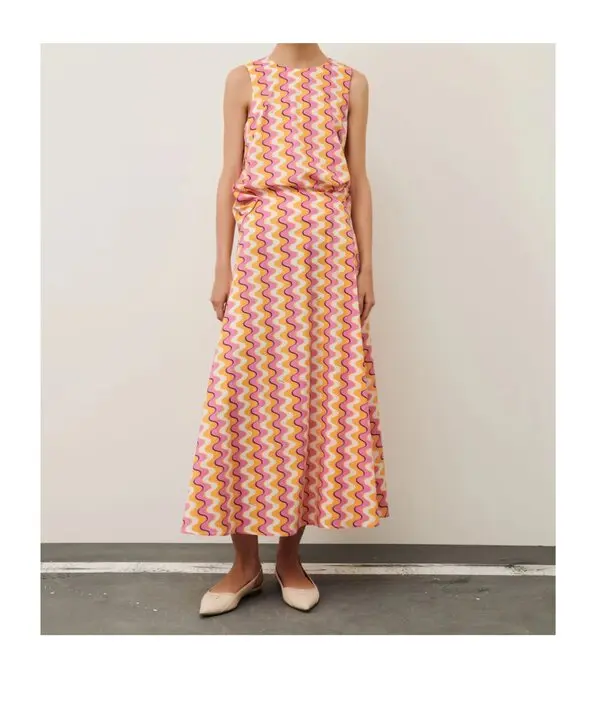 Marella Flared Midi Skirt With All-over Print