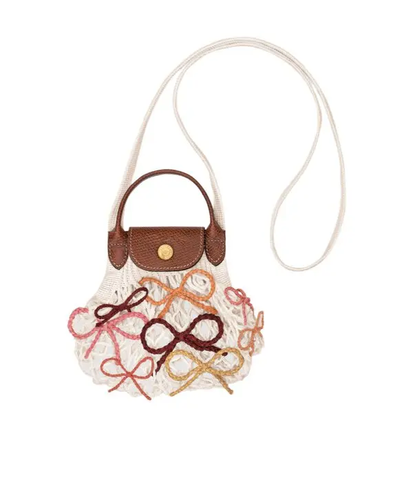 Longchamp Le Pliage Bow-detail Tote Bag - Ecru