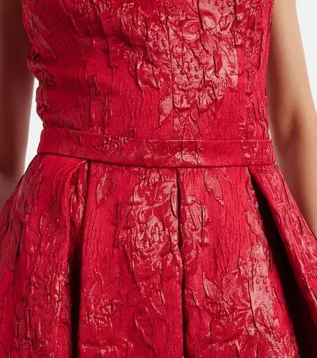 SAFIYAA LONDON Asher Floral Jacquard Midi Dress