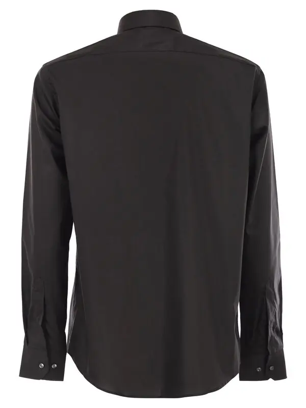 Hugo Boss Long-sleeved Curved Hem Shirt