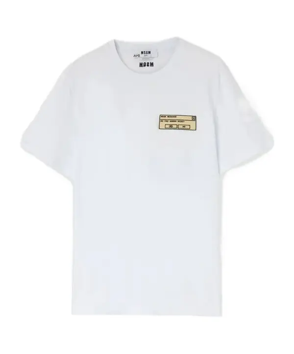 MSGM Patch Detailed Jersey T-shirt