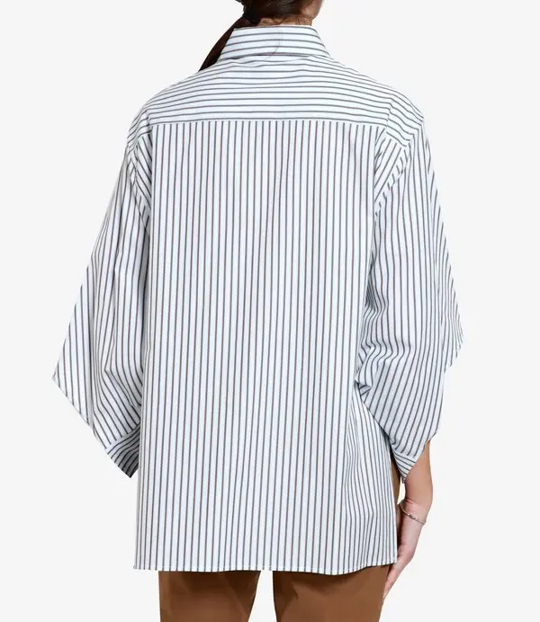 Erika Cavallini Lapel Vertical Pattern Shirt