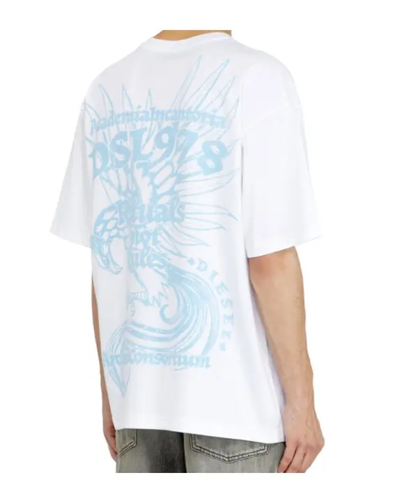 DIESEL® Jersey T-shirt With Flocked Print