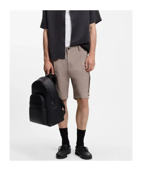 Hugo Boss Logo-plaque Leather-effect Backpack