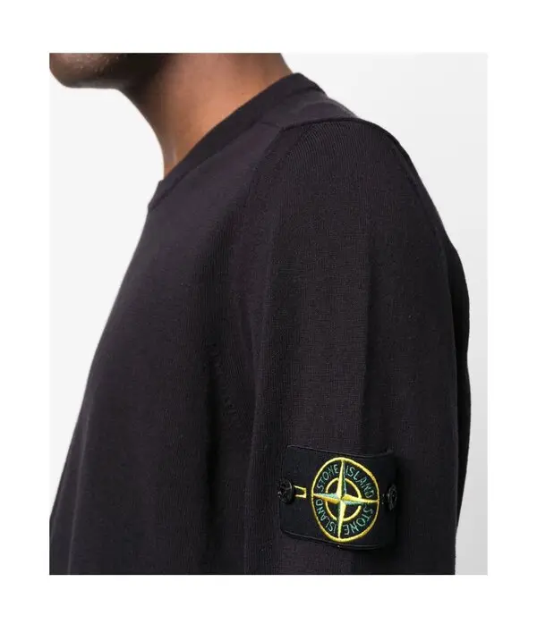 Stone Island Logo Patch Crewneck Jumper