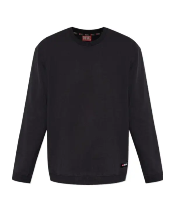 DIESEL® Long-sleeved Crewneck Sweatshirt With Ribbed Trim