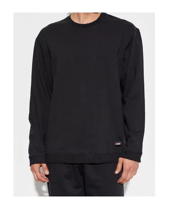 DIESEL® Long-sleeved Crewneck Sweatshirt With Ribbed Trim